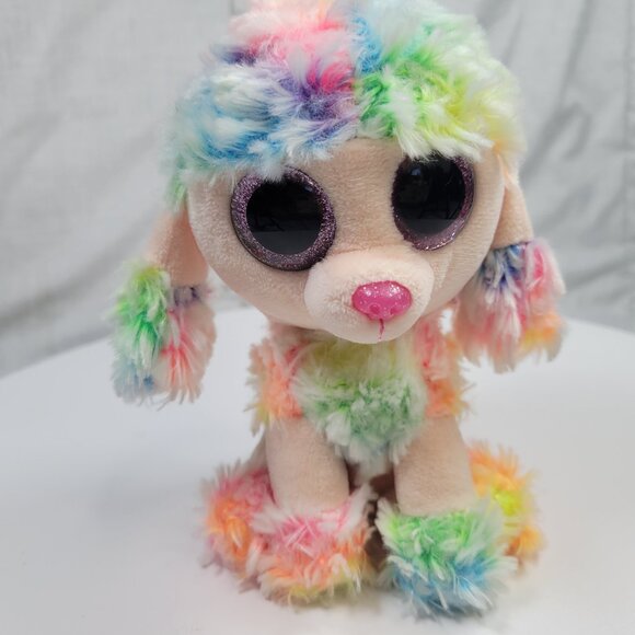 Ty | Toys | Ty Beanie Boos Rainbow Poodle Dog Plush Bean Bag Toy Large ...